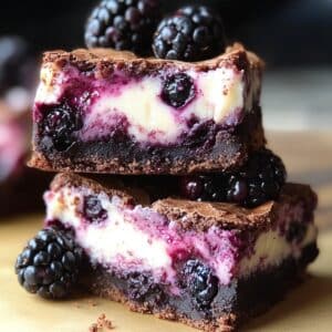 Easy Blackberry Cheesecake Brownies: Fudgy, Creamy