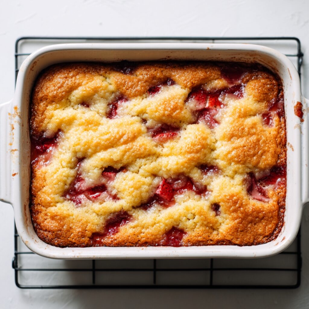Easy Rhubarb Dump Cake Recipe