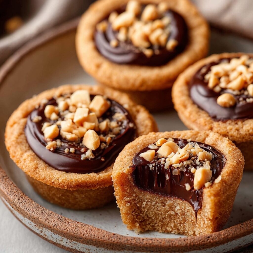 Peanut Butter Fudge Puddles Recipe | Easy Cookie Cups